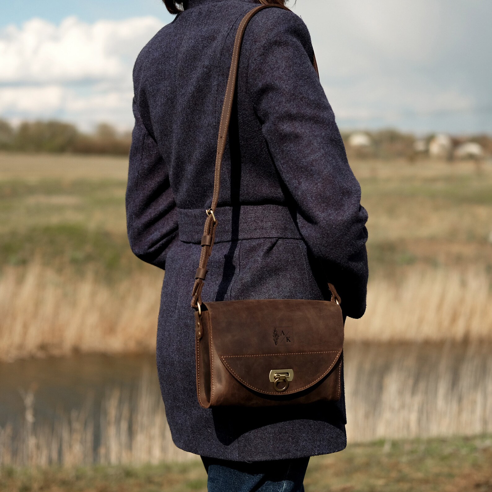 Small Crossbody Bag for Women, Personalized Leather Cross Body Purse ...