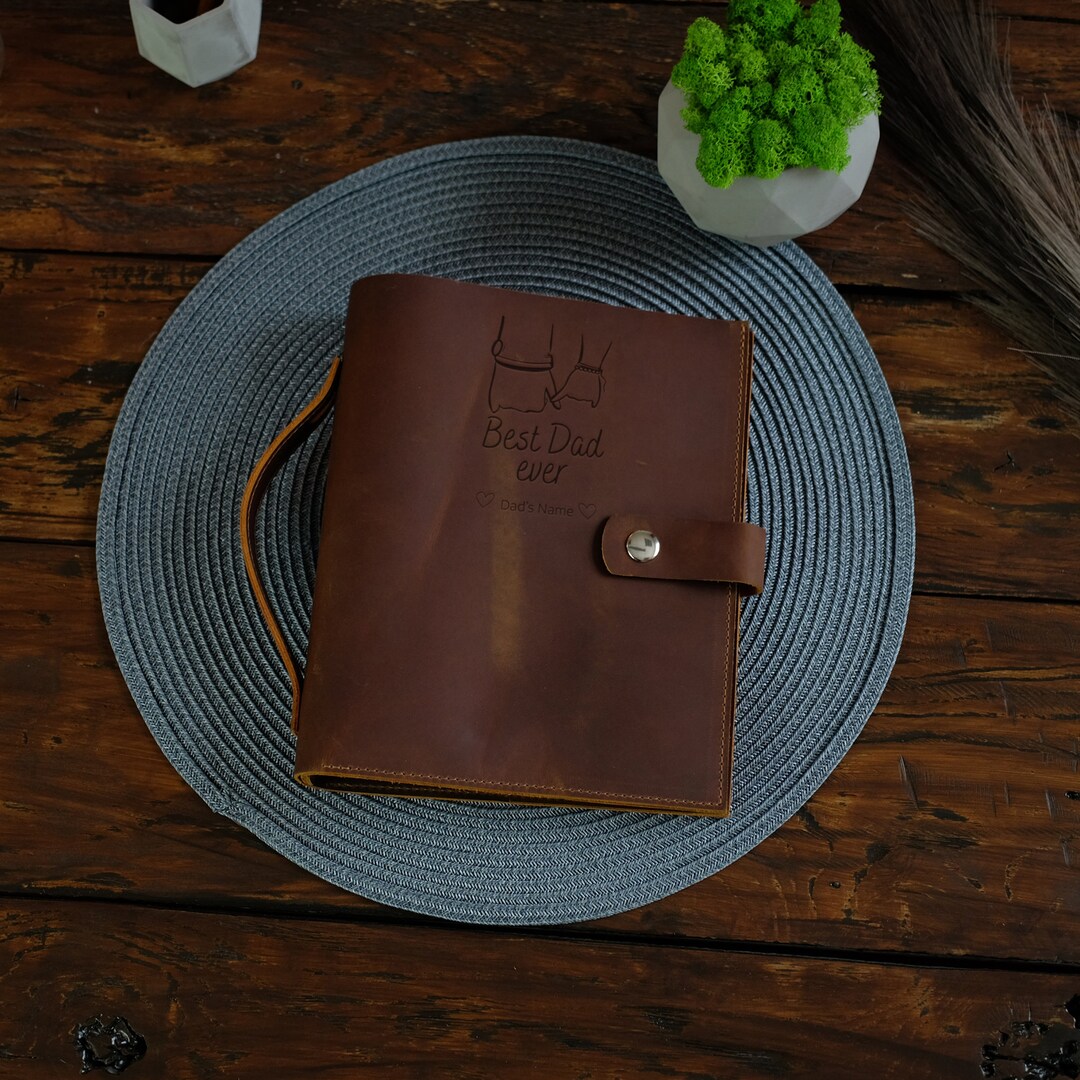 Leather Journal for Daddy, First Time Dad Gift From Wife, A4 A5 Ring ...