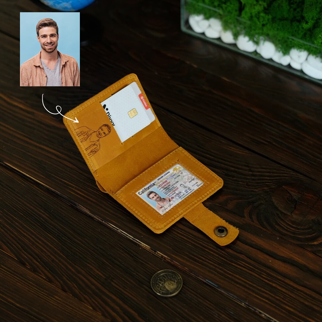 Custom Photo Wallet, Portrait Wallet for Boyfriend, Best Gifts for Him ...