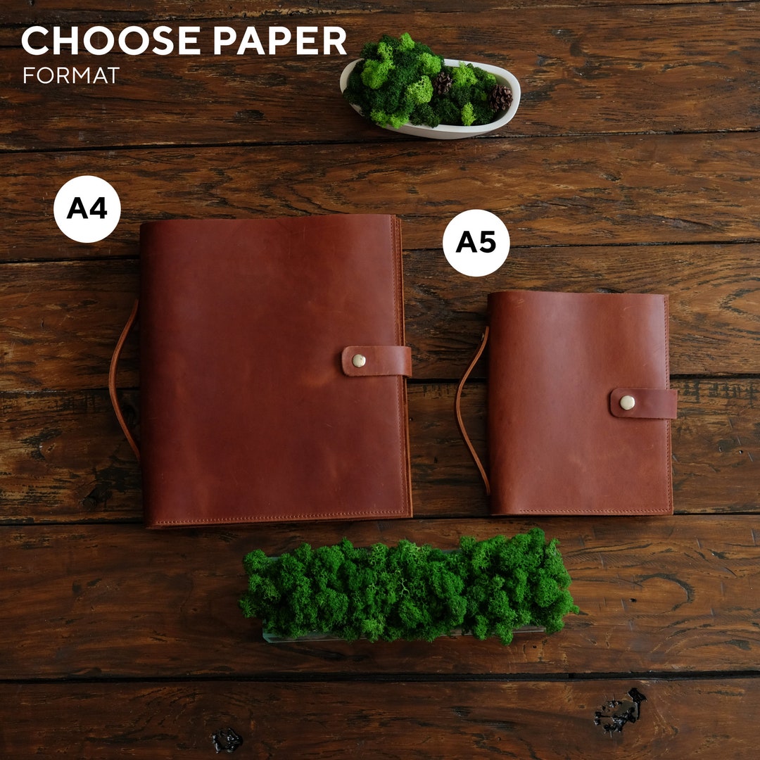 Leather A5 Binder Planner Personalized, Refillable Leather Journal ...