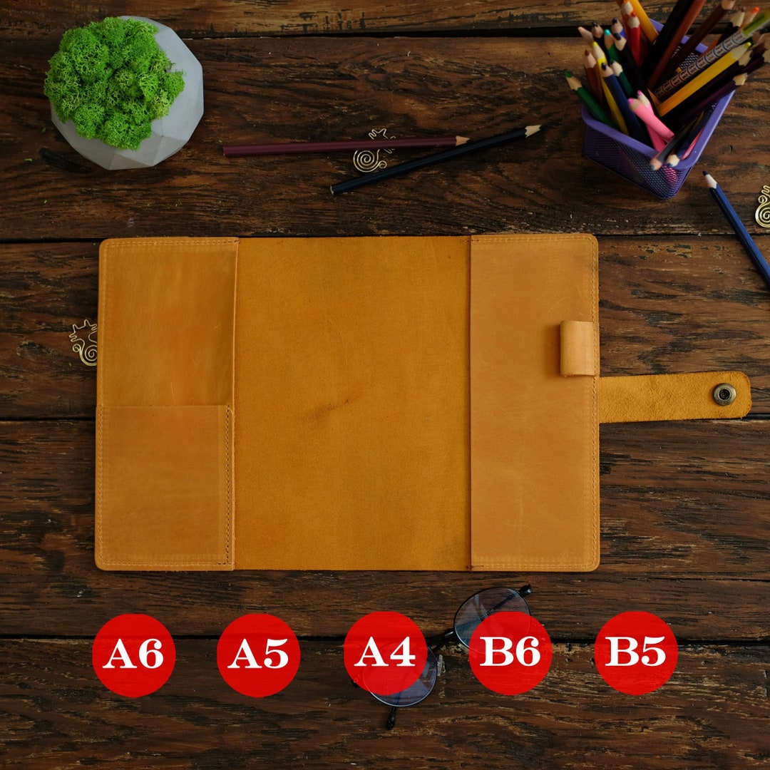 Personalized Journal Cover, Leather Notebook Cover A4 A5 A6 B5 B6 ...