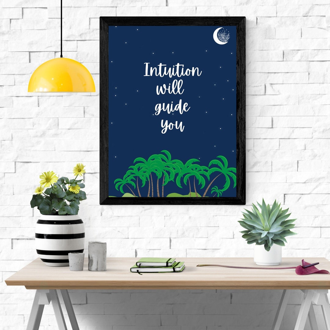 Instant Download Digital Wall Poster "intuition Will Guide You" - Etsy