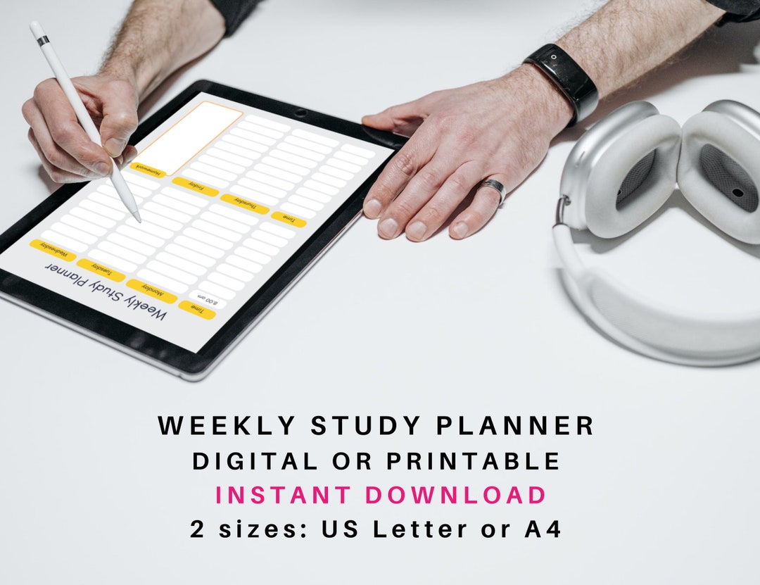 Study Planner, Weekly Academic Planner, Homeschool Planner, Student ...