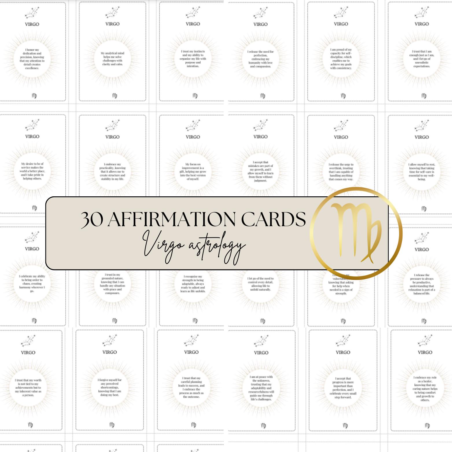 30 Virgo Affirmation Cards | Printable & Digital Astrology Affirmations ...