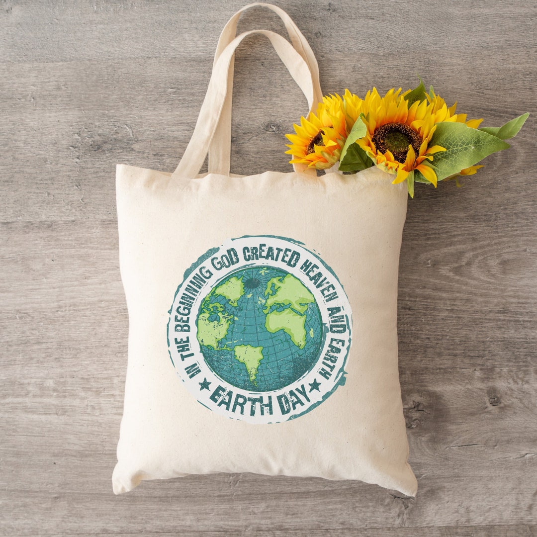 Earth Day Tote Bag, Christian Eco-friendly Bag, Environmentalist Gift ...