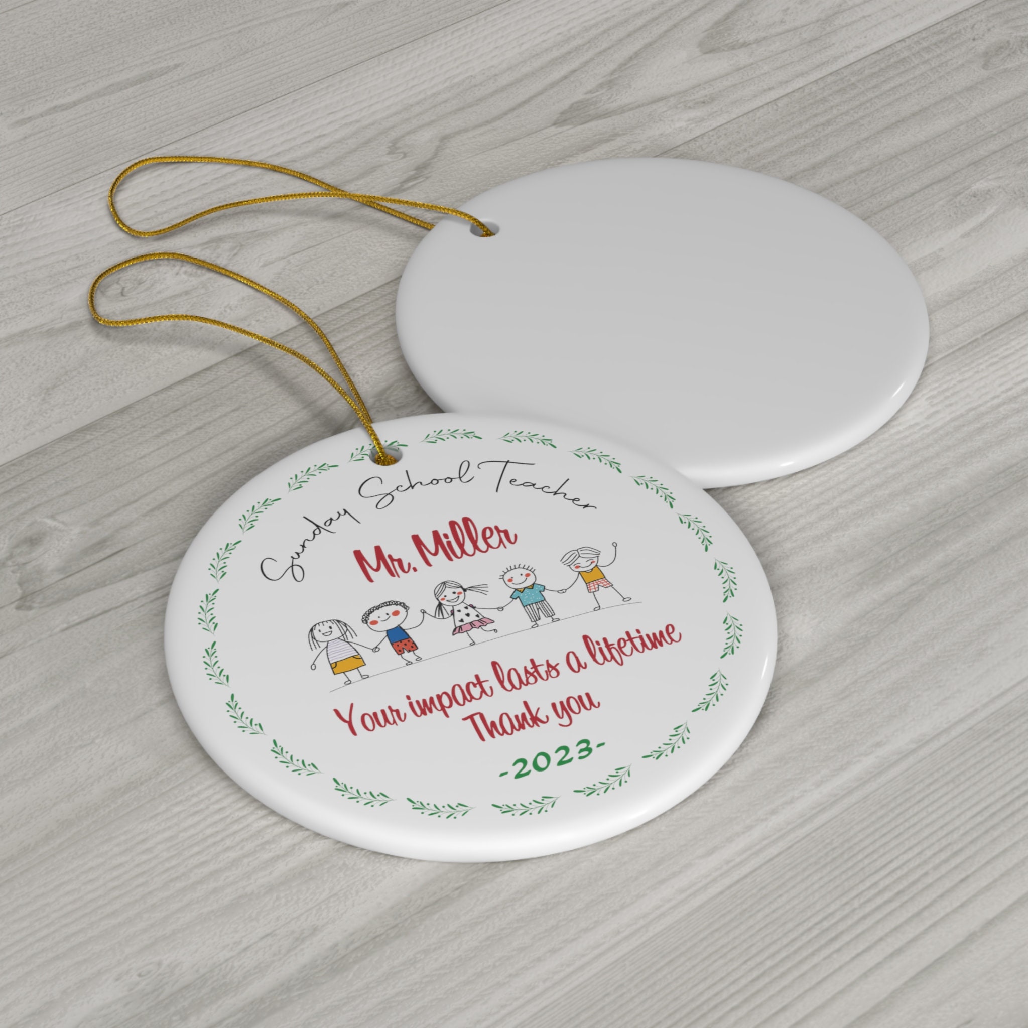 Thank You Sunday School Teacher Custom Ornament Bible Teacher - Etsy