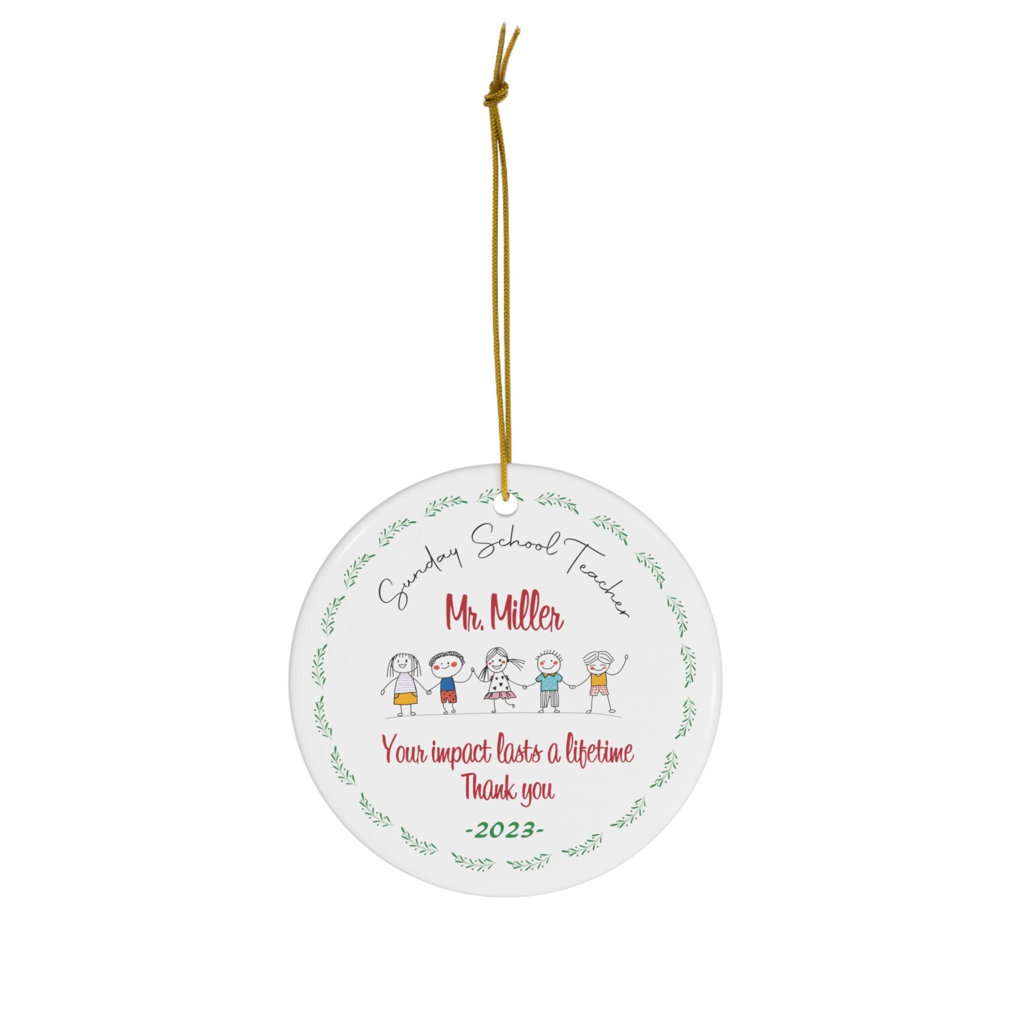 Thank You Sunday School Teacher Custom Ornament Bible Teacher - Etsy