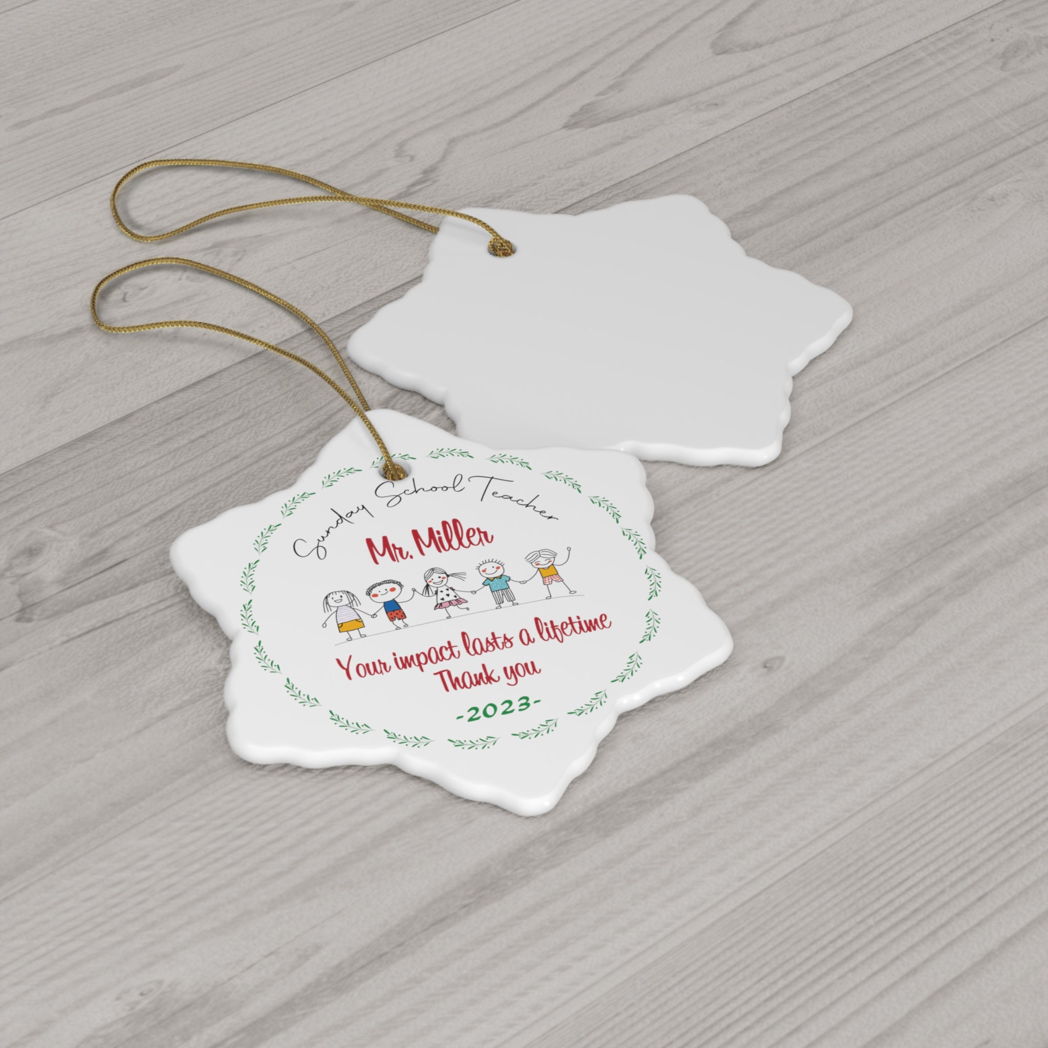 Thank You Sunday School Teacher Custom Ornament Bible Teacher - Etsy