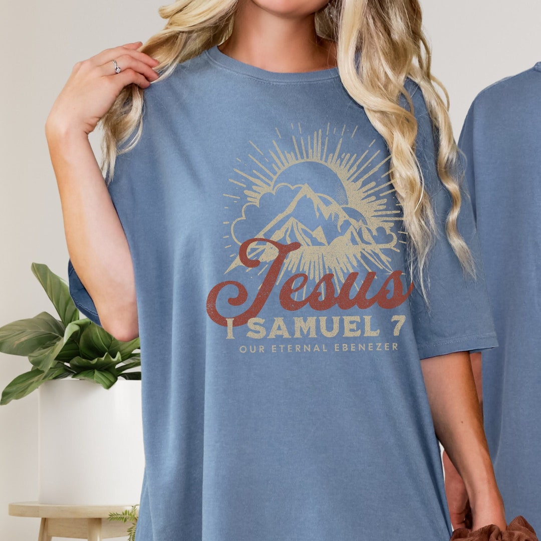 Vintage Jesus Shirt, Comfort Colors Men Shirt, Christian Ebenezer T ...