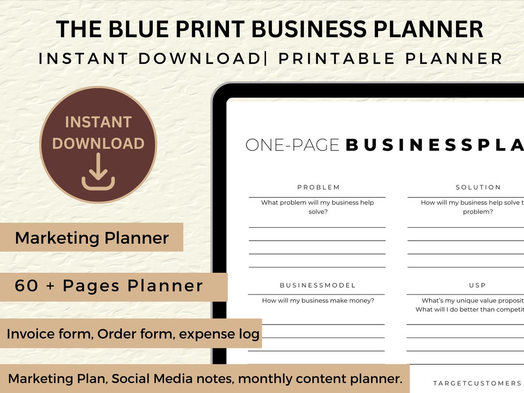 Business Planner Printable BUNDLE, Small Business Planner, Side Hustle ...