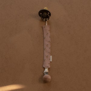 Personalized Peach Pink Organic Cotton Knit Pacifier Clip / - Etsy