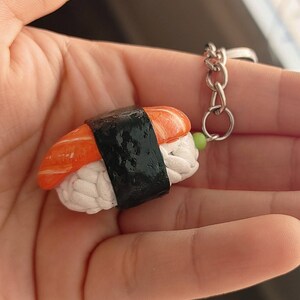 Salmon Sushi Keychain - Etsy