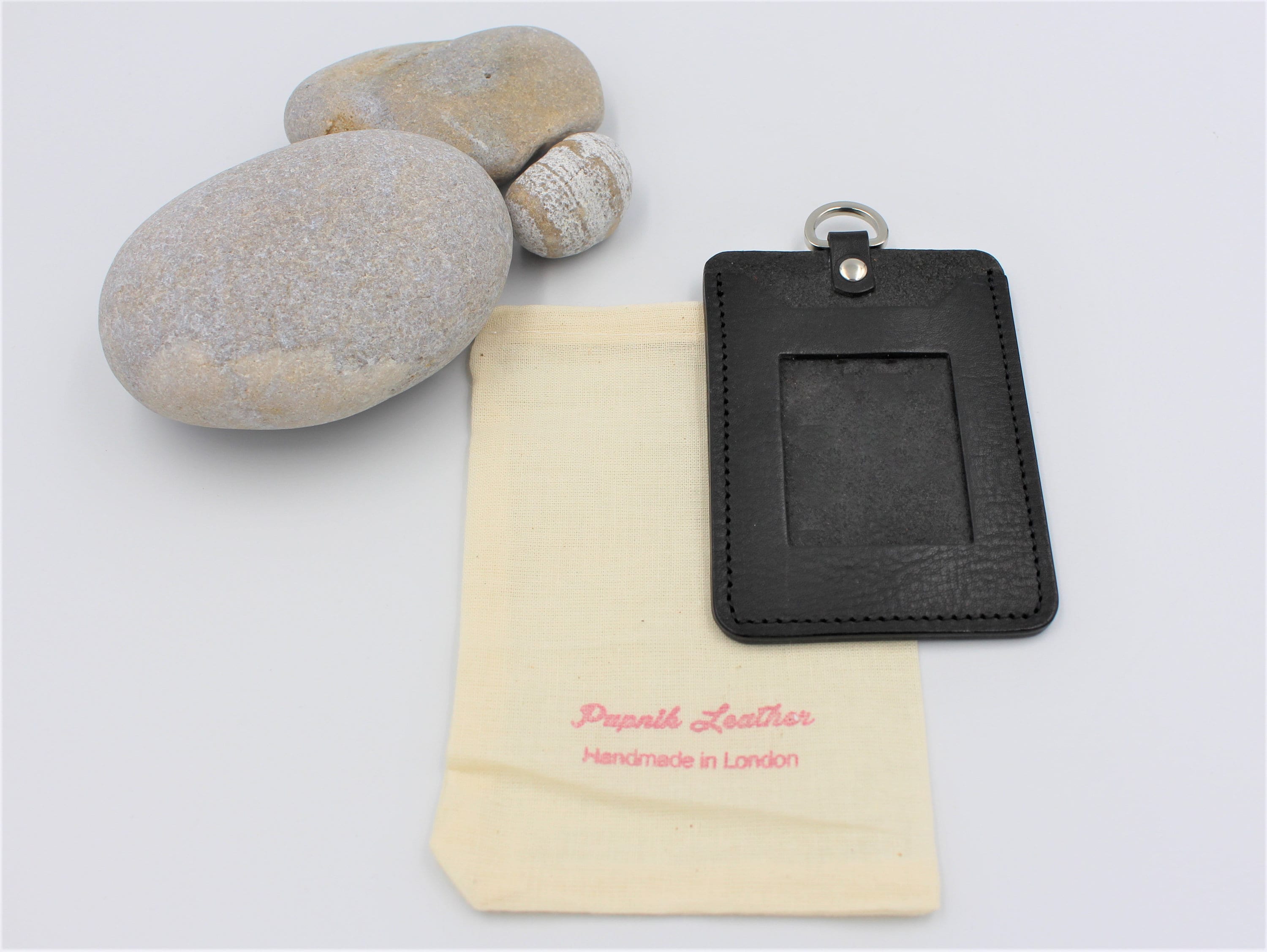 Italian Leather ID Card Holder in Black - FREE Personalisation - Etsy