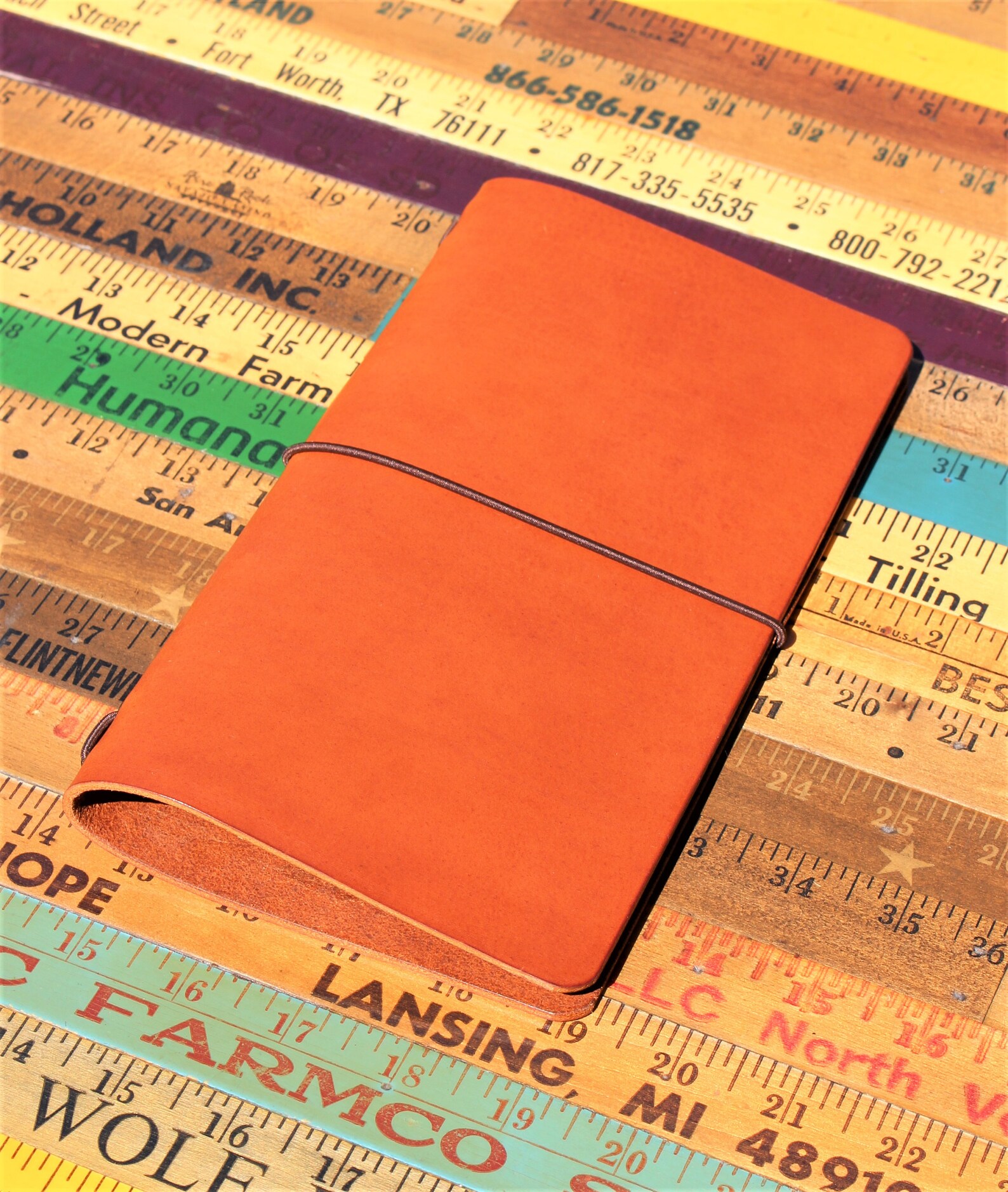 Italian Leather Midori Travellers Notebook Cover in a Warm Tan - Etsy UK