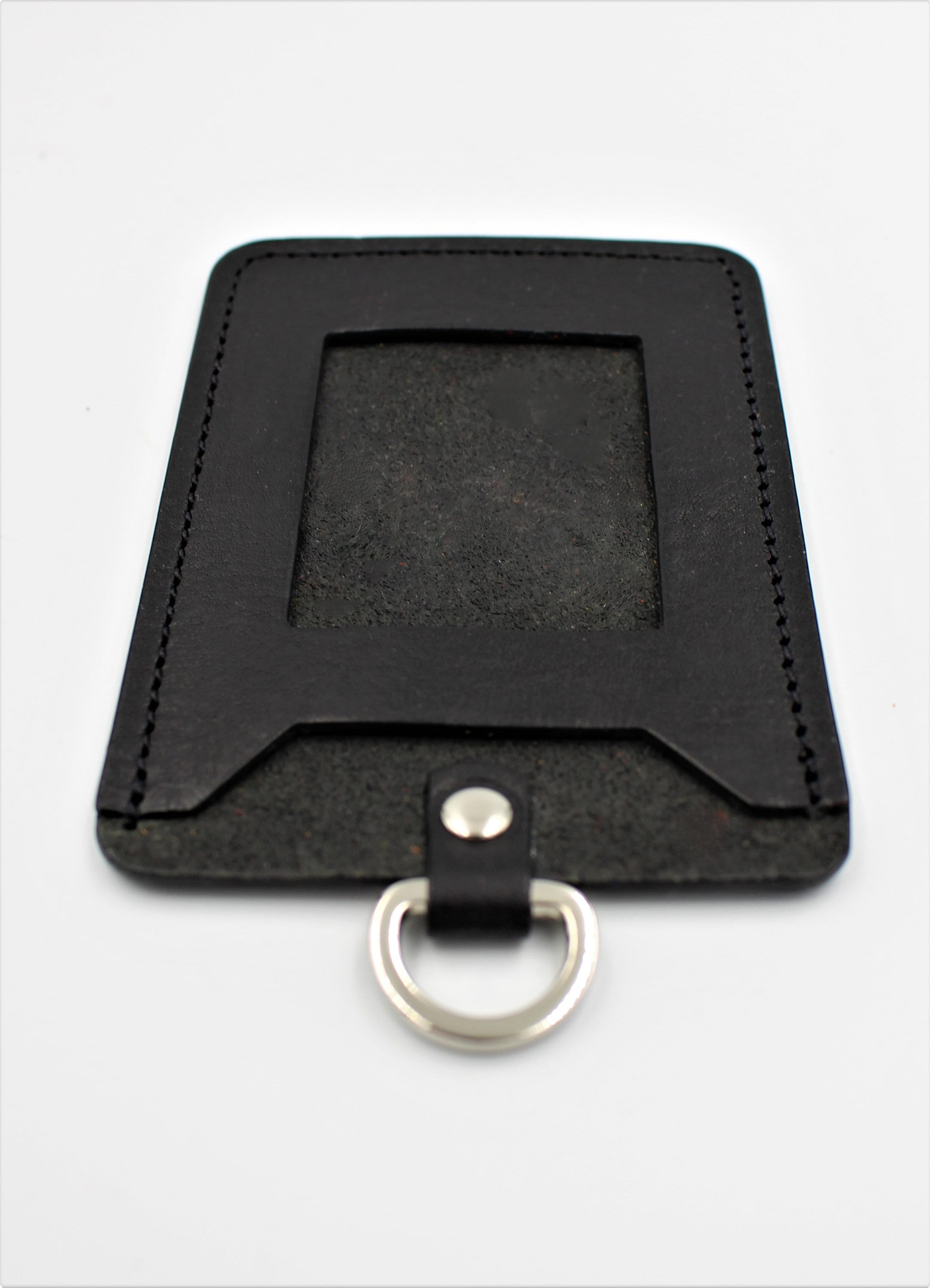 Italian Leather ID Card Holder in Black - FREE Personalisation - Etsy