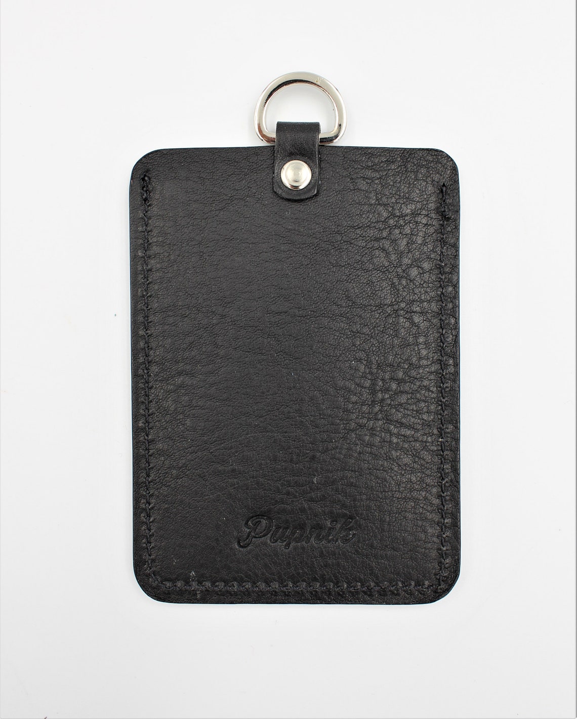 Italian Leather ID Card Holder in Black - FREE Personalisation - Etsy