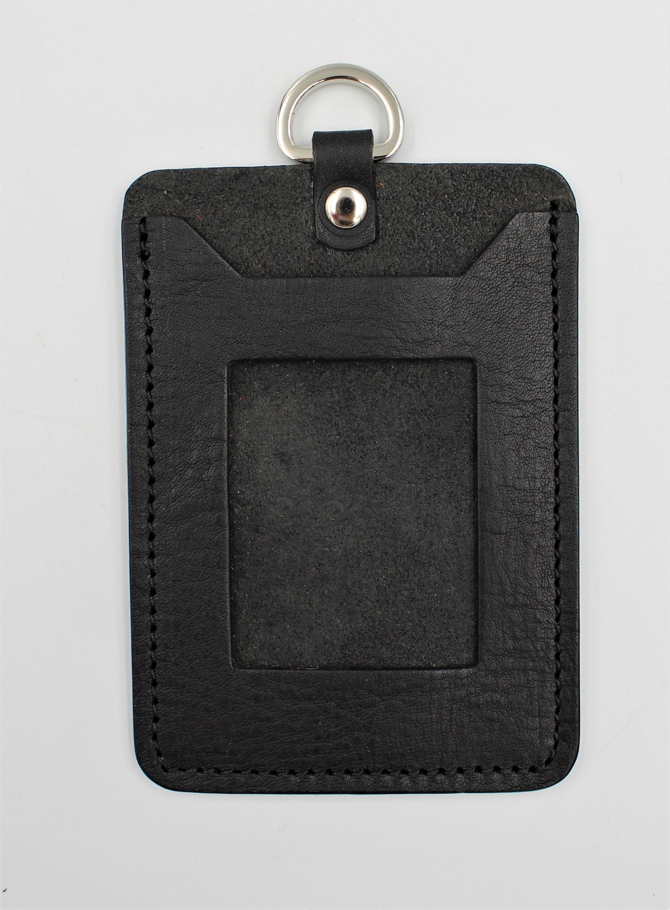 Italian Leather ID Card Holder in Black - FREE Personalisation - Etsy