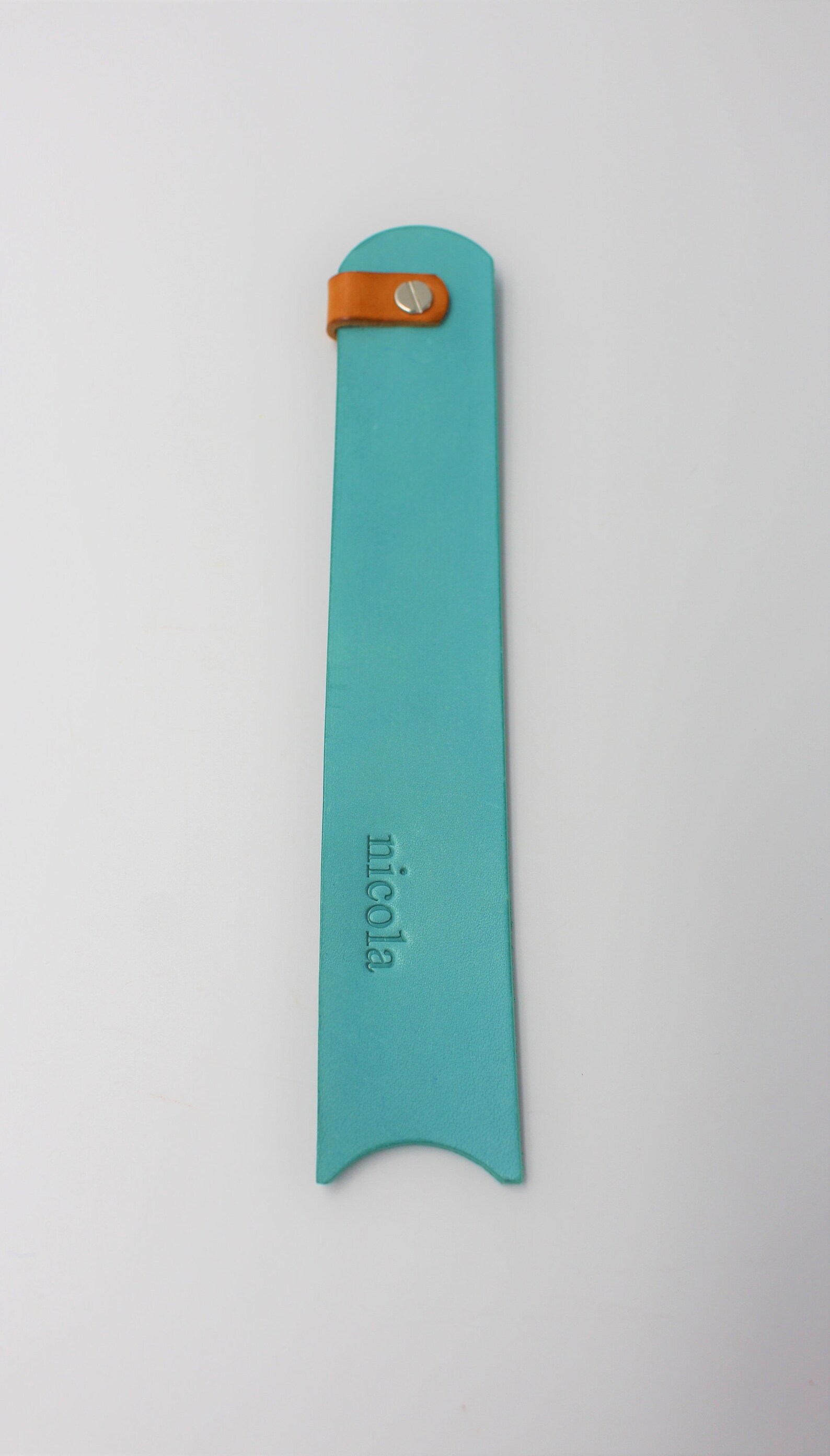 Personalised Italian Leather Bookmark in a Choice of Colours - Etsy