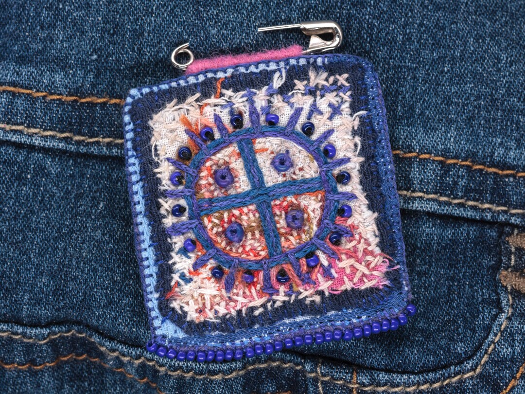 Boho Brooch/talisman With Real Orts ~ Nordic Sun Wheel Symbol ...