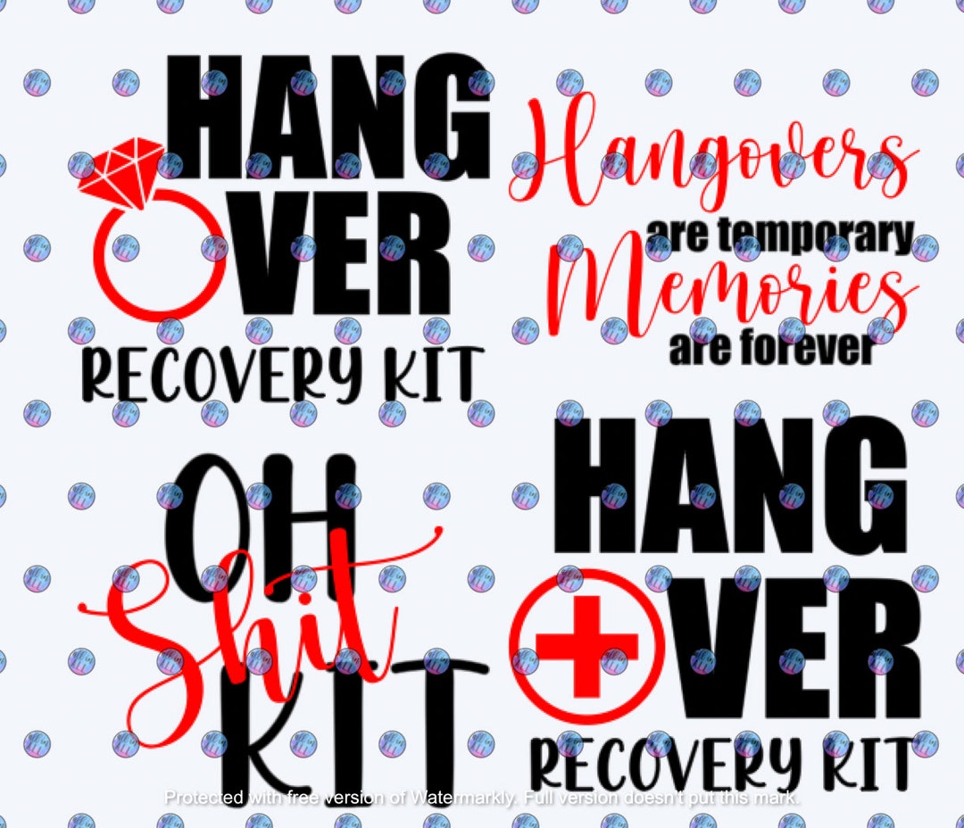 Hangover Kit SVG-4 in 1 - Etsy
