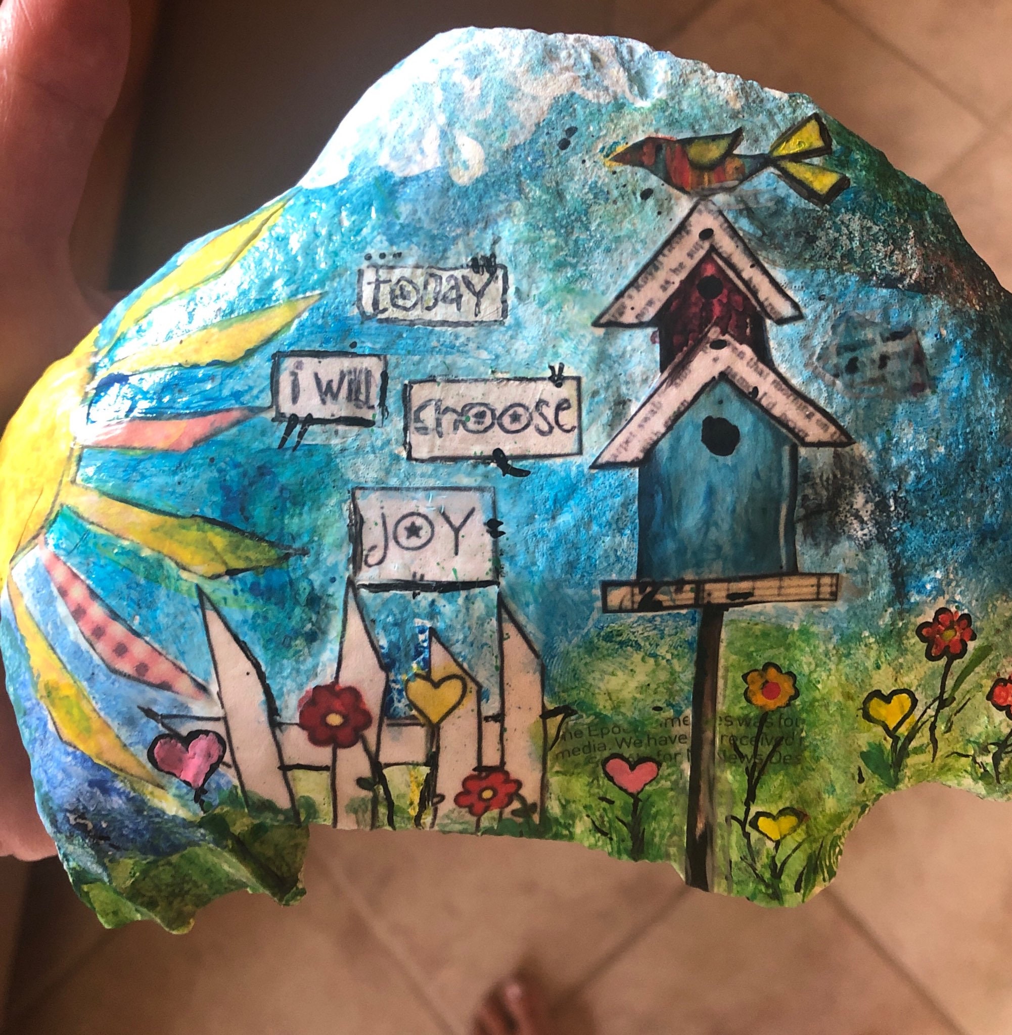 Today I Choose Joy Rock - Etsy