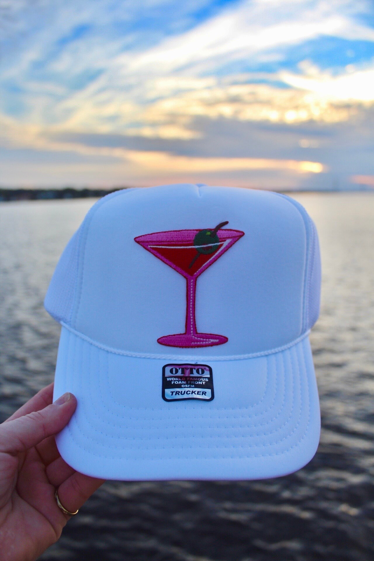 Martini Glass Trucker Hat - Etsy