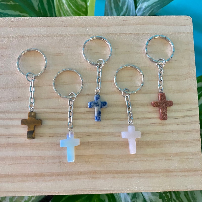 Cross Keychain - Etsy