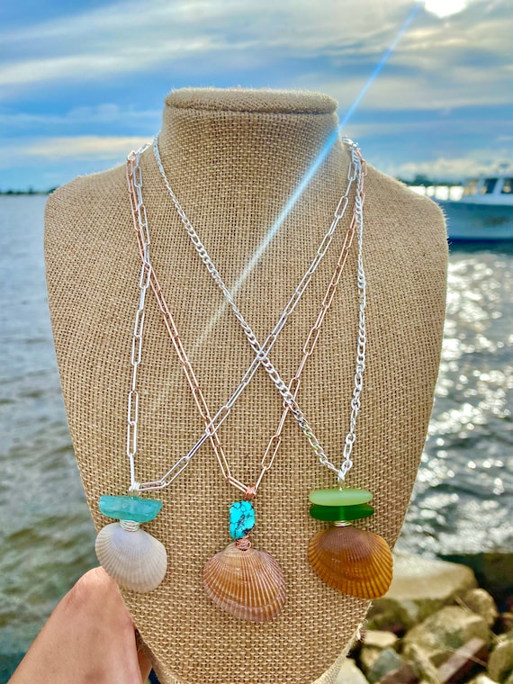 Etsy seashell necklace store