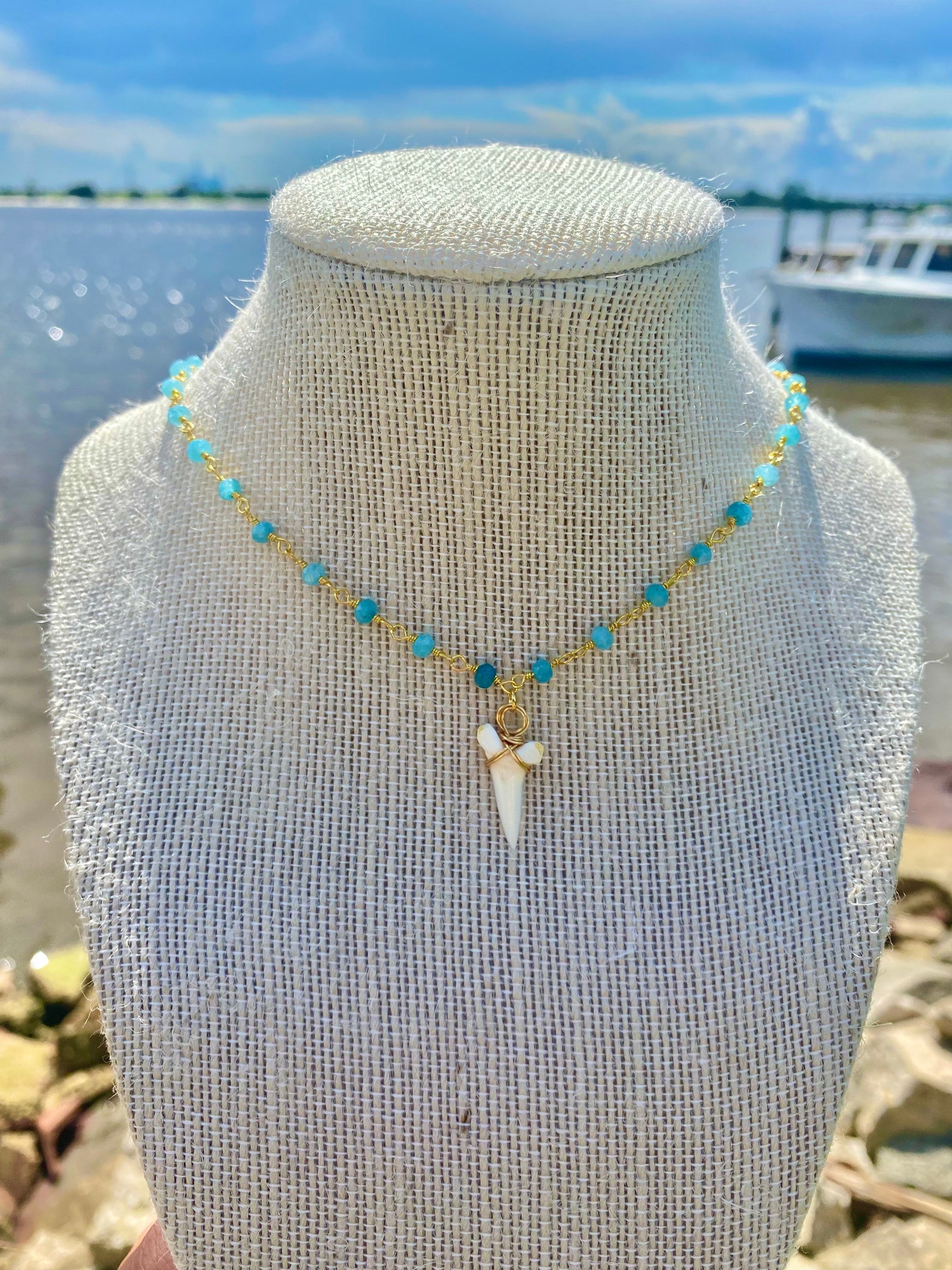 Shark Tooth Necklace / Gold Plated Shark Tooth Necklace / Real - Etsy