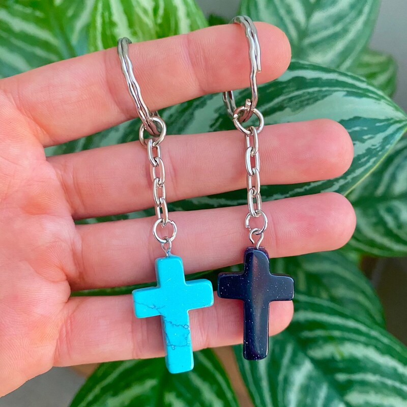 Cross Keychain - Etsy