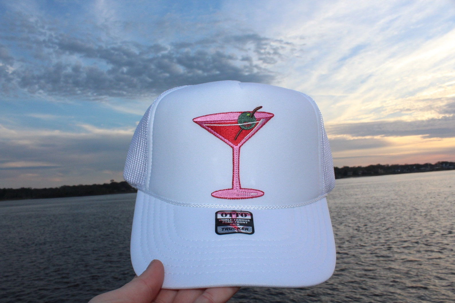 Martini Glass Trucker Hat - Etsy