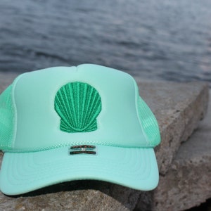 Mint & Green Scallop / Sea Shell Trucker Hat - Etsy