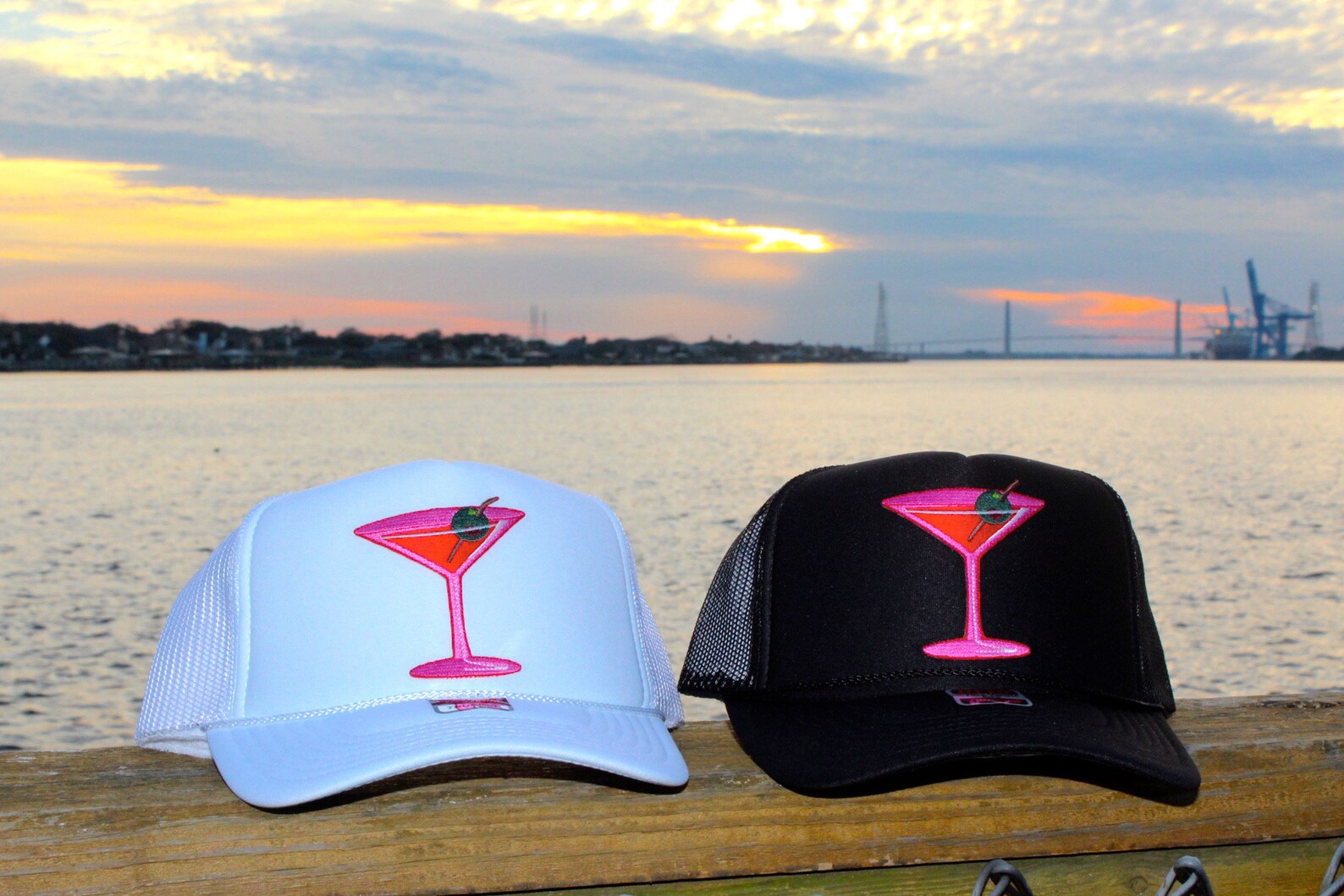 Martini Glass Trucker Hat - Etsy