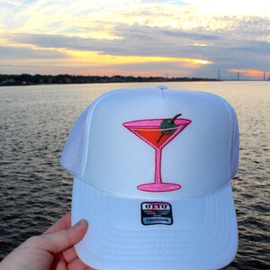 Martini Glass Trucker Hat - Etsy
