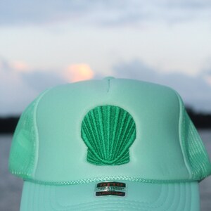Mint & Green Scallop / Sea Shell Trucker Hat - Etsy