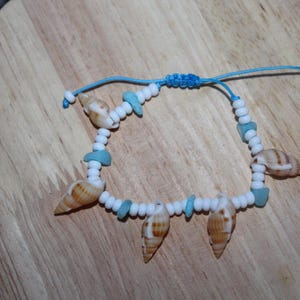 Beaded Sea Shell Bracelet - Etsy