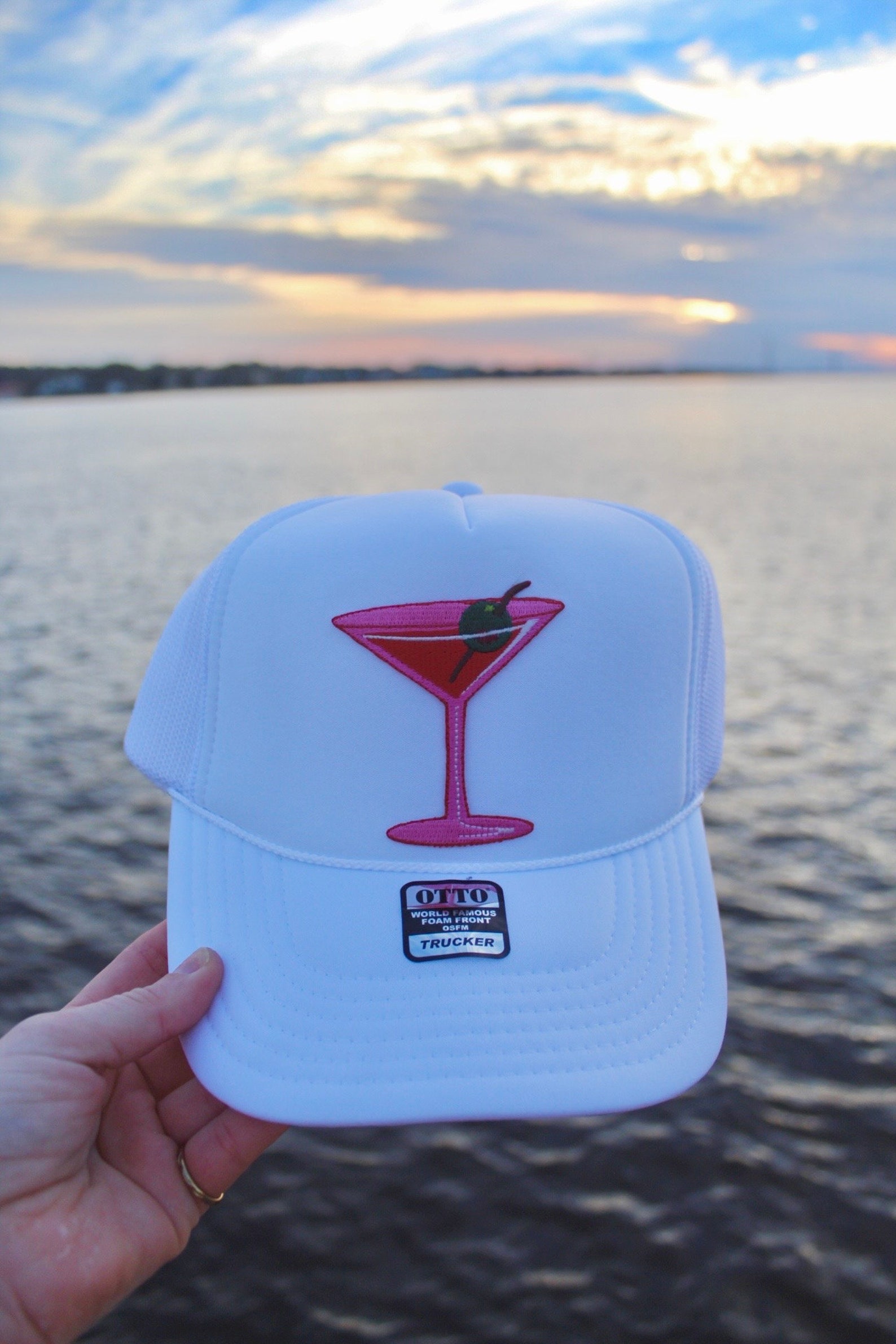 Martini Glass Trucker Hat - Etsy