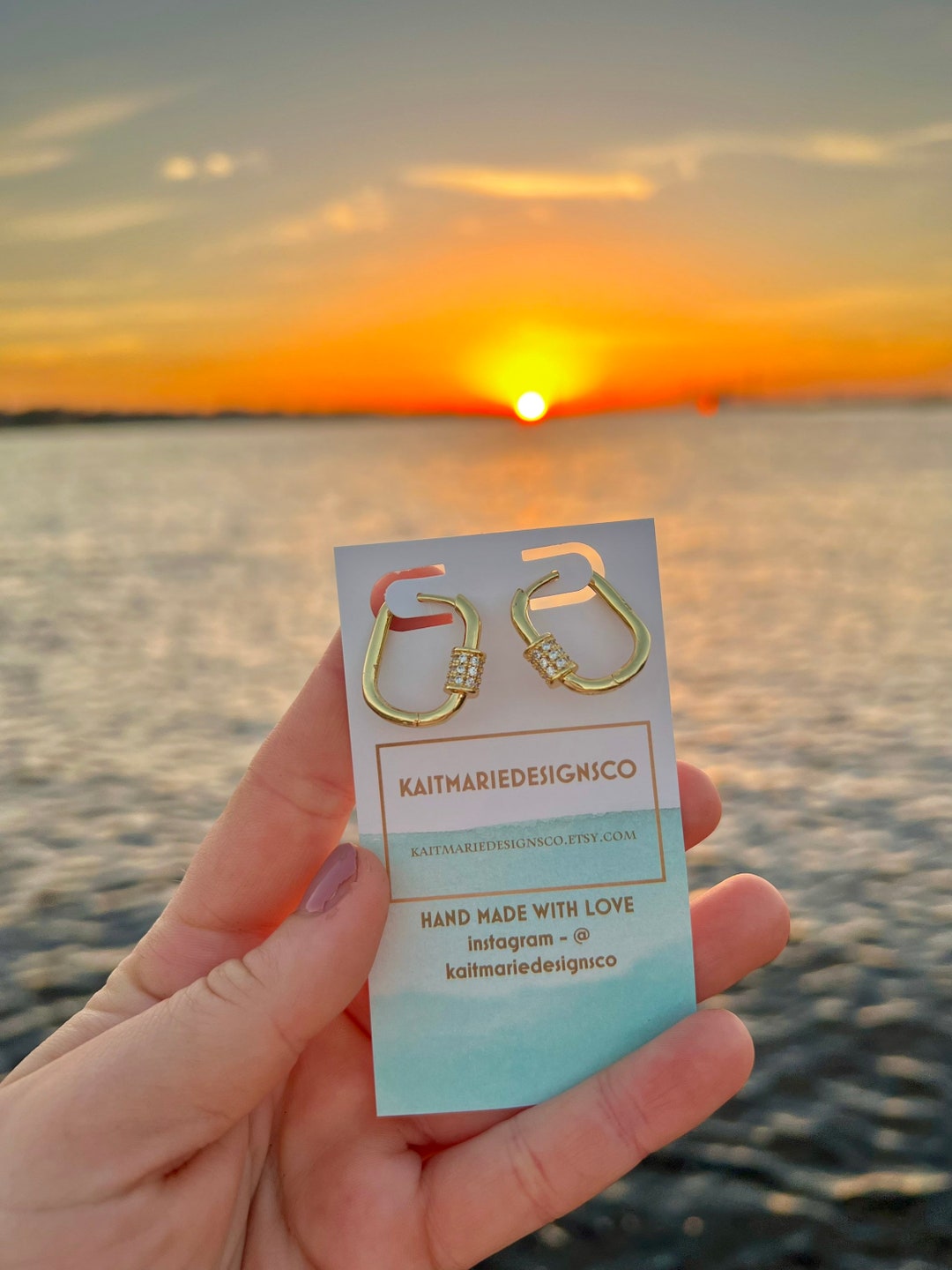 18K Gold Plated Paper Clip Huggies / Paper Clip Earrings / Close Pin ...