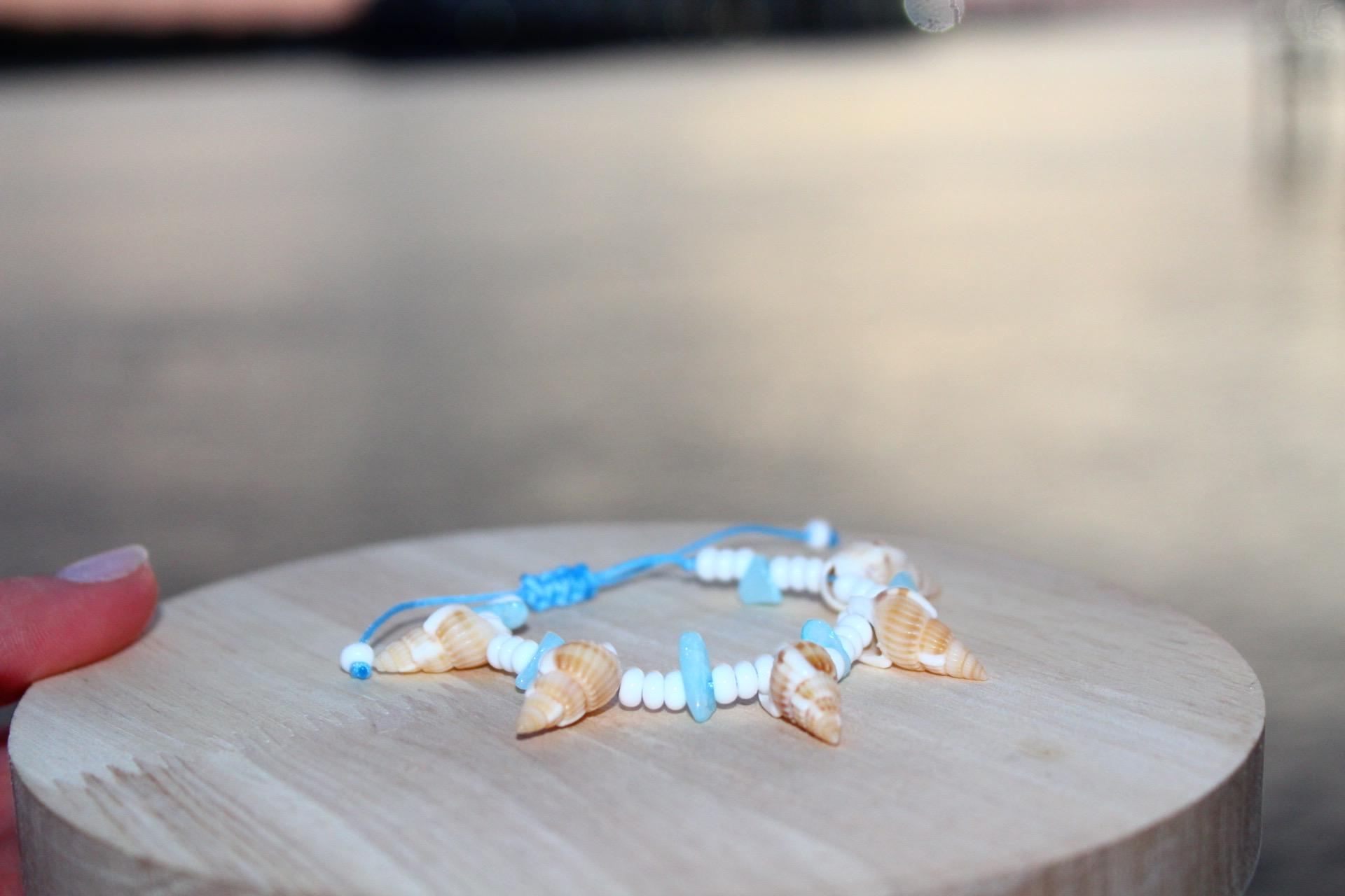 Beaded Sea Shell Bracelet - Etsy