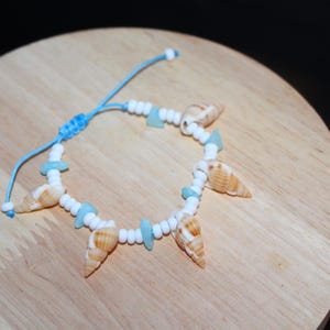 Beaded Sea Shell Bracelet - Etsy