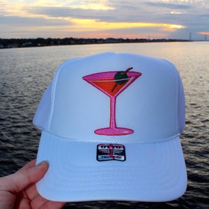 Martini Glass Trucker Hat - Etsy