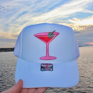 Martini Glass Trucker Hat - Etsy