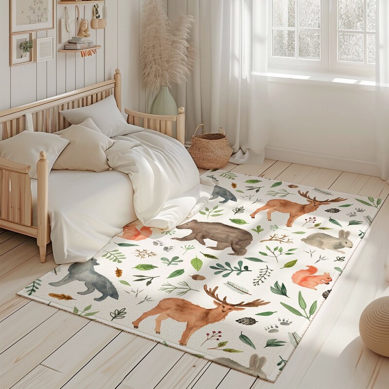Nursery Bear Rug - Etsy