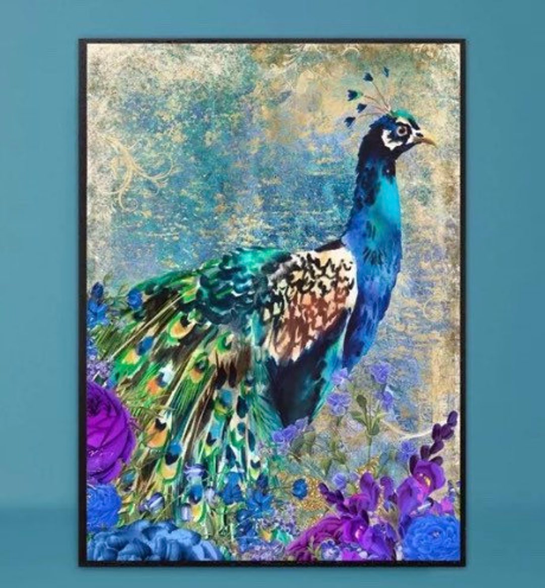 Vintage Peacock Print , Vintage Peacock Print , Animal Print , Bird ...