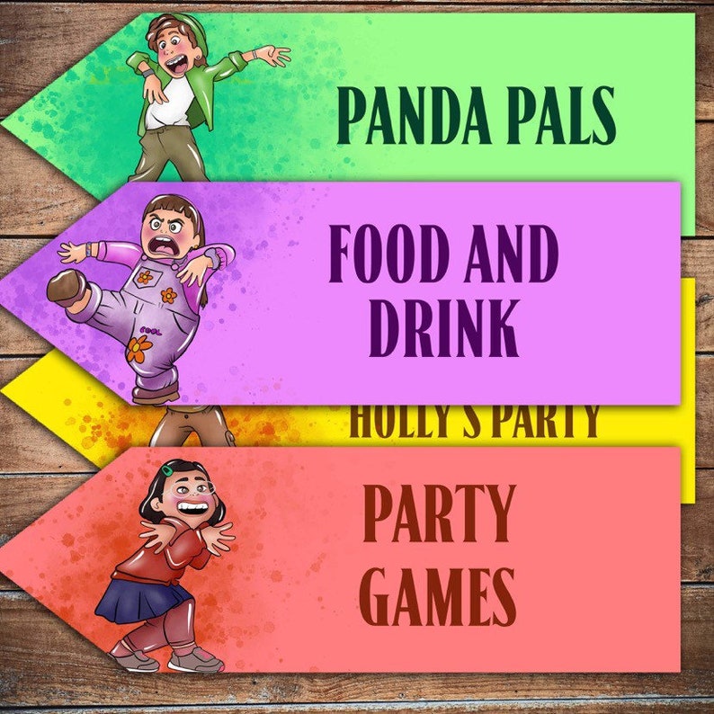 Turning Red Party Arrows Turning Red Personalised Party - Etsy