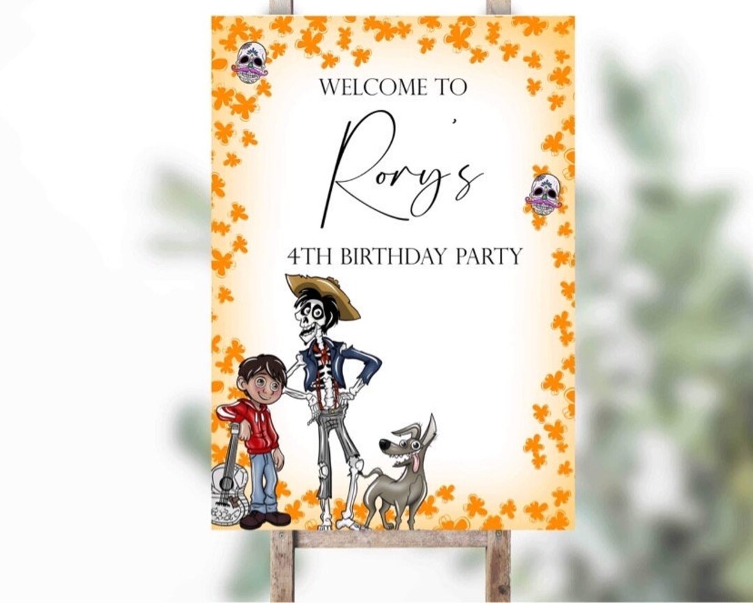 Personalised Coco Birthday Sign, Coco Welcome Sign, Coco Party ...