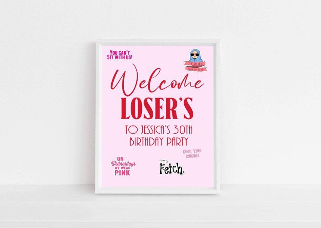 Mean Girls Welcome Party Sign Mean Girls Party Decoration - Etsy Australia