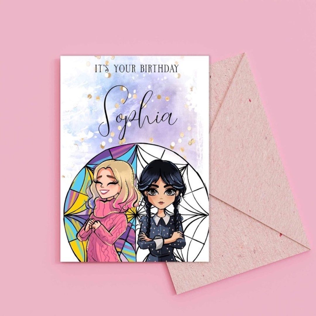 Personalised Wednesday Birthday Card Wednesday Adams Family - Etsy