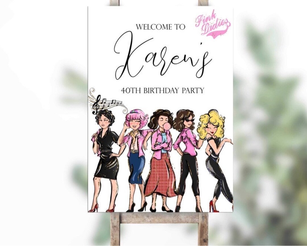 Grease Welcome Party Sign, Grease Party Decoration, Grease Birthday ...