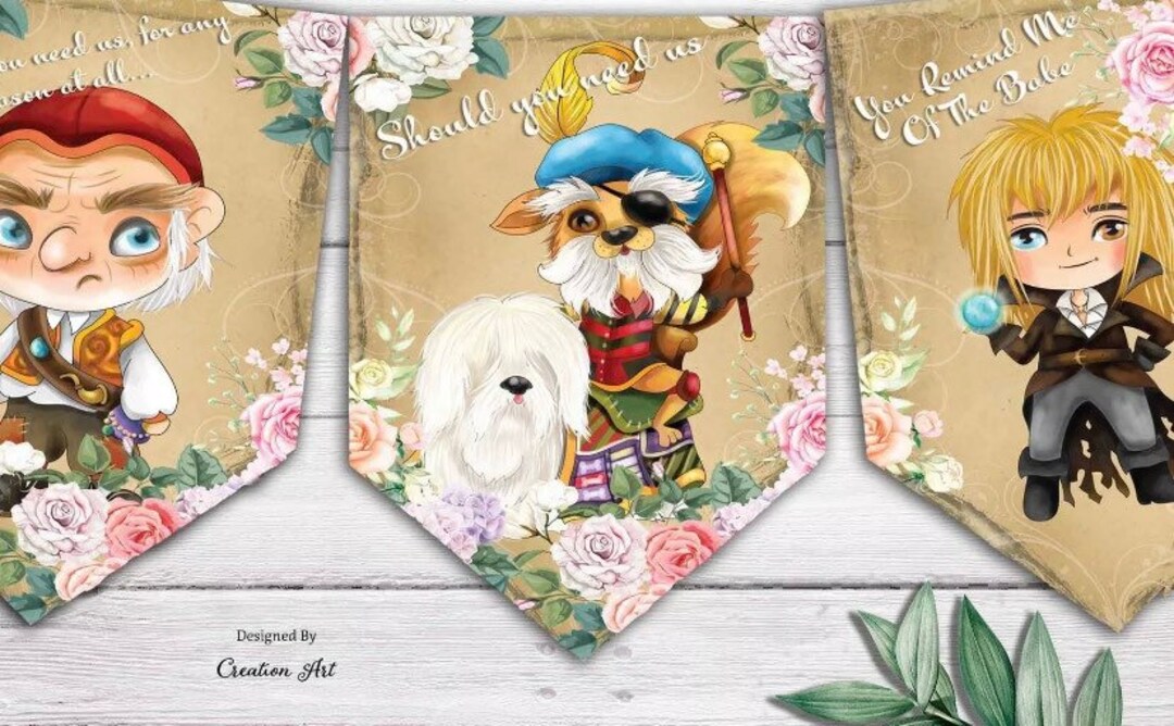 The Labyrinth Party Decoration, Party Decoration, the Labyrinth Garland ...